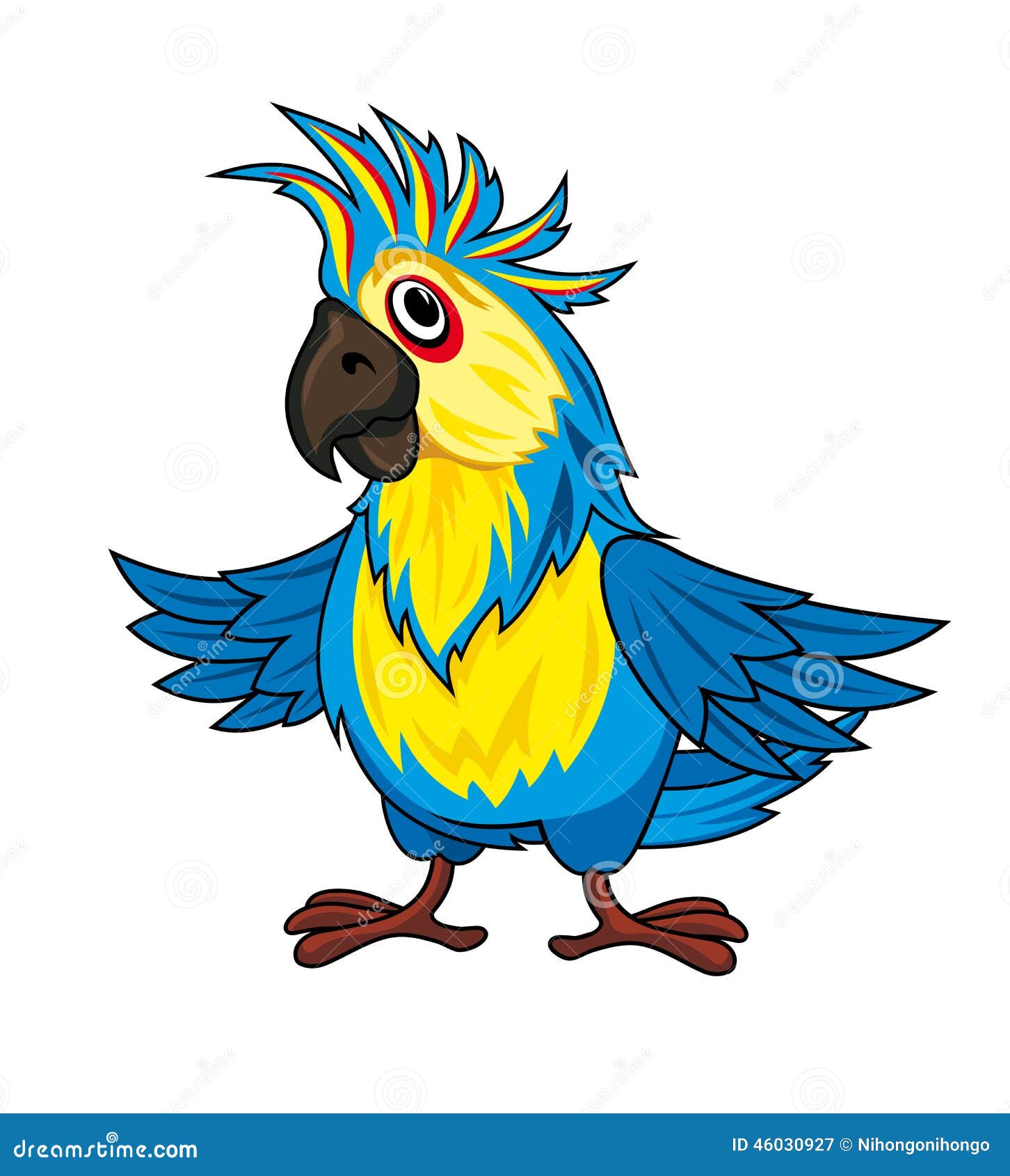 Colorful parrot stock vector. Illustration of exotic - 46030927