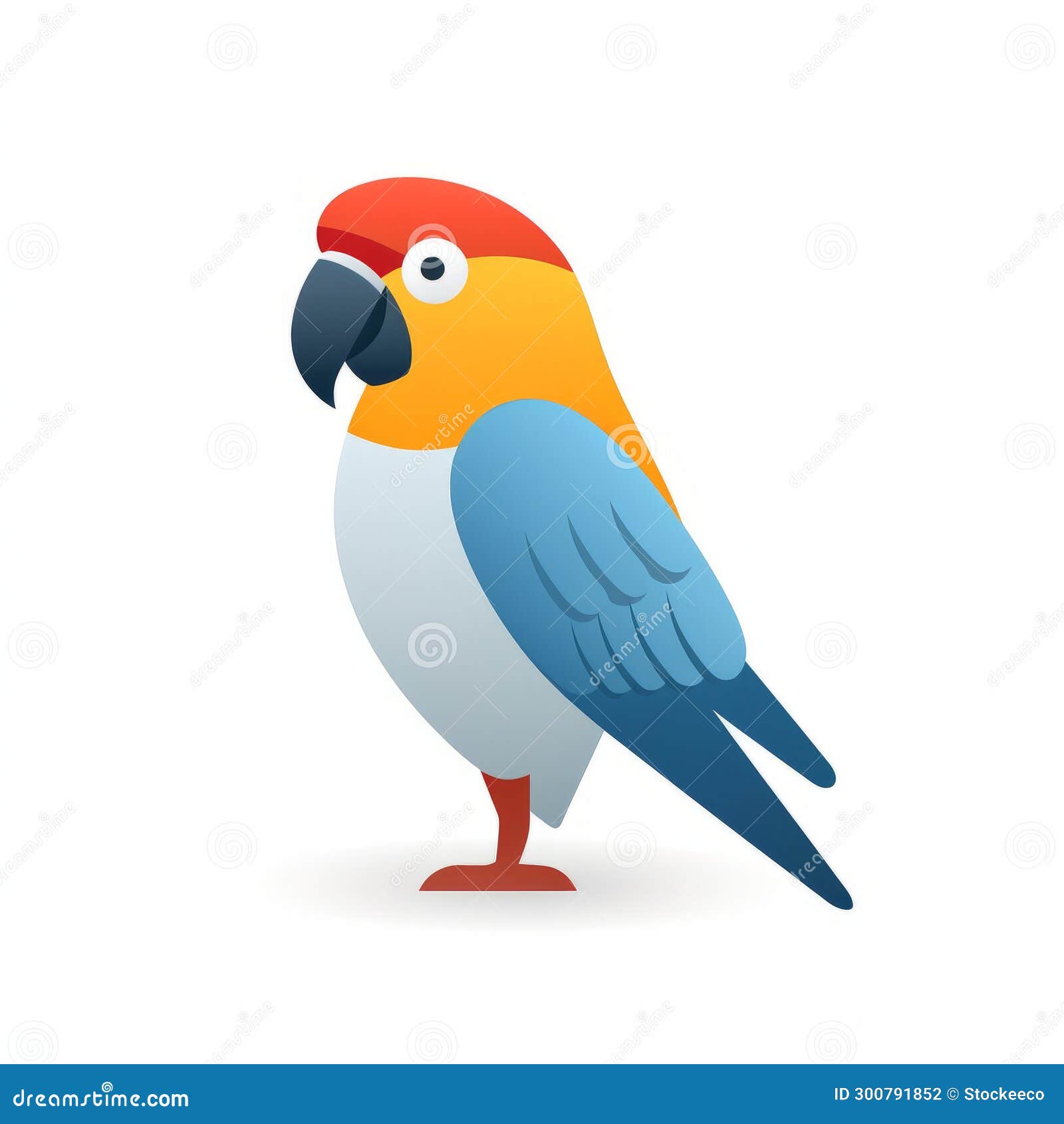 Vibrant Parrot Icon: a Detailed and Minimalist Vector Design Stock ...