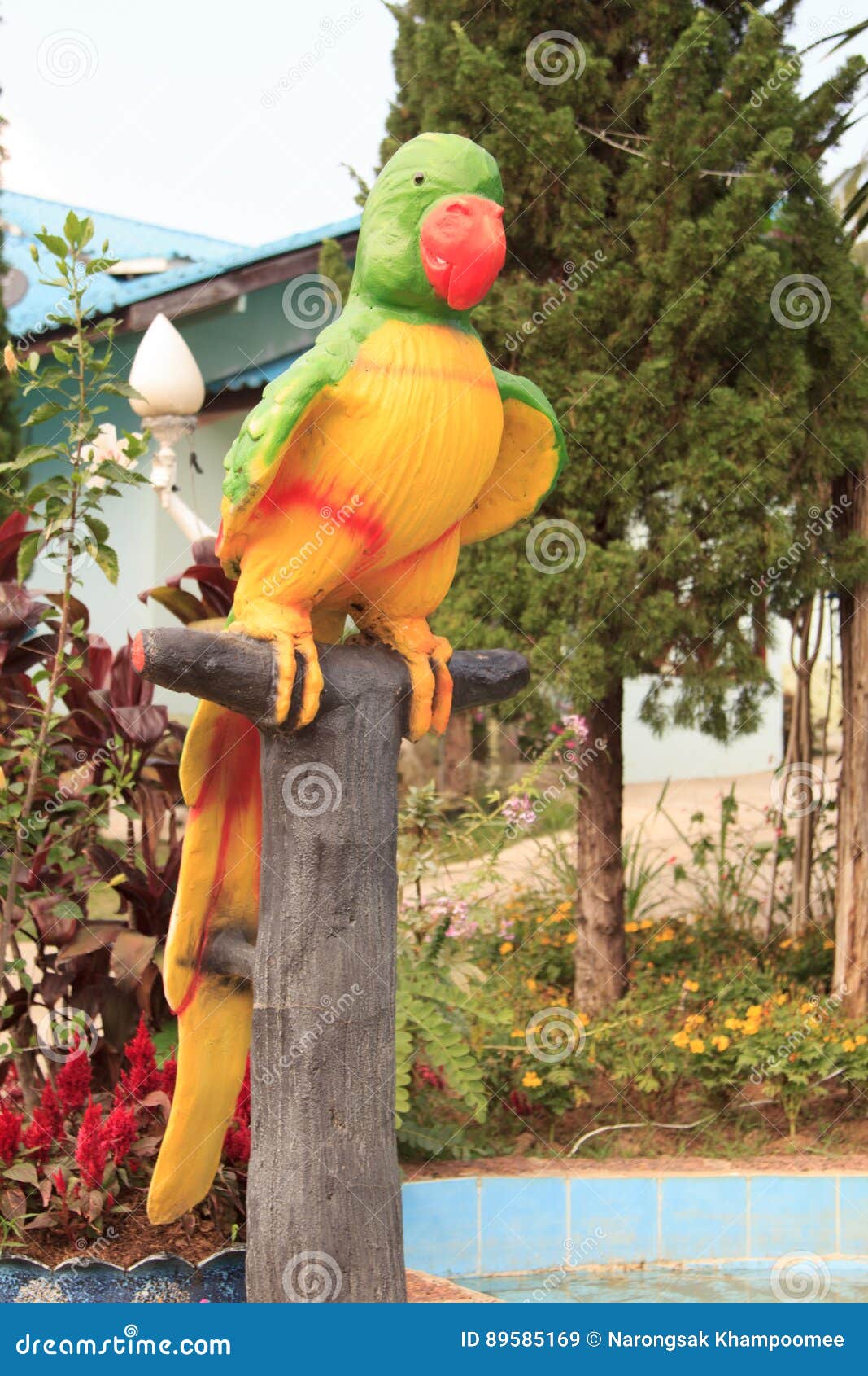 Colorful Parrot Statue Public Park Stock Photos - Free & Royalty-Free ...