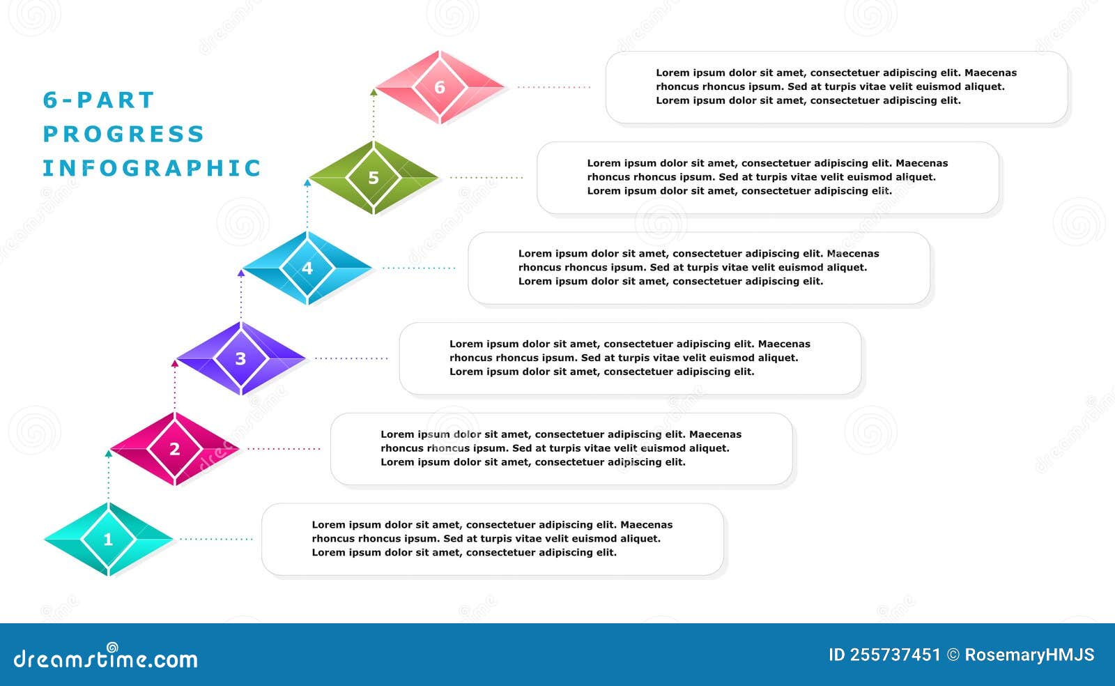 6-Part Timeline and Process Infographic for Business, Corporate and ...
