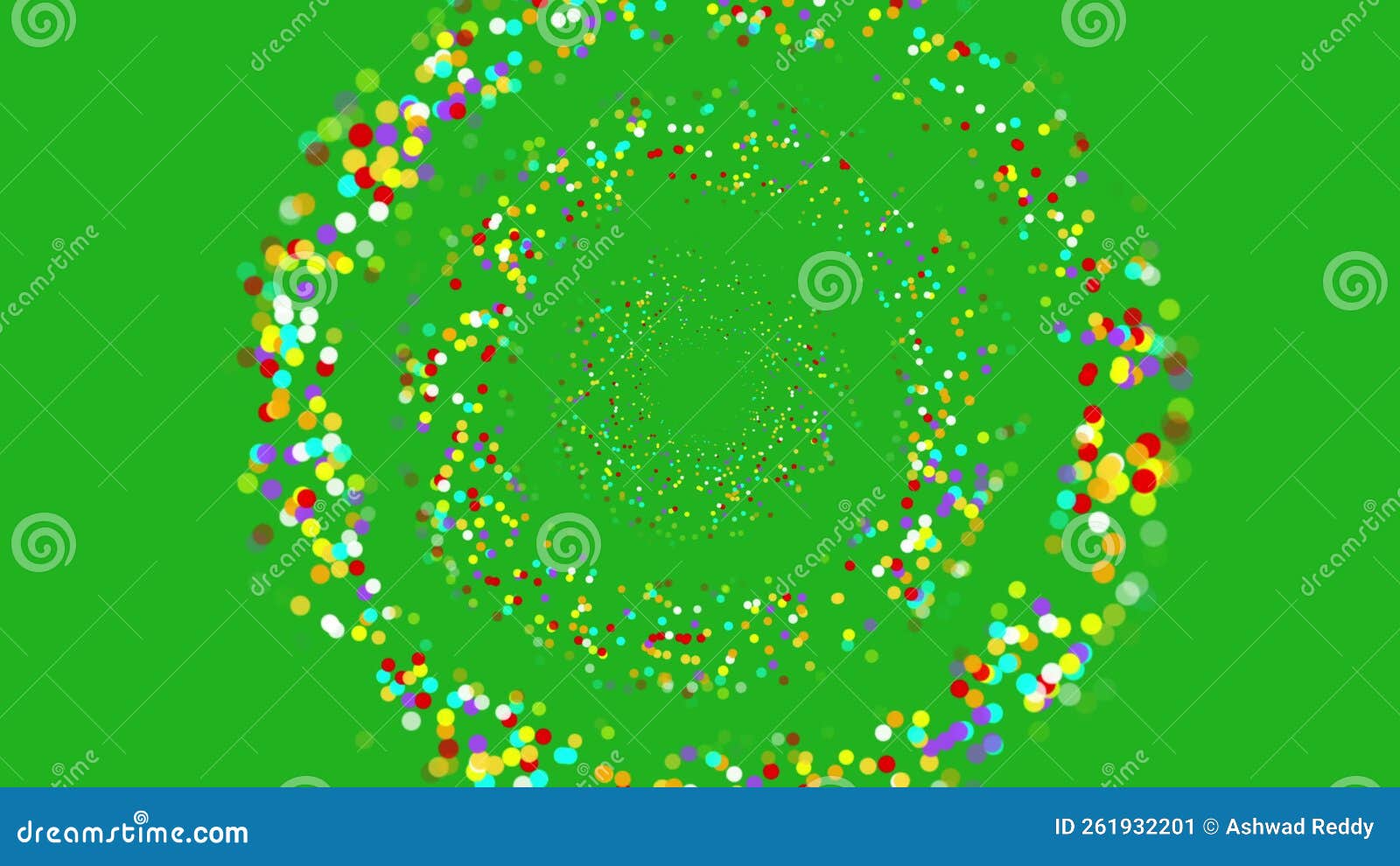 Colorful Particles Rings Green Screen Motion Graphics Stock Video ...