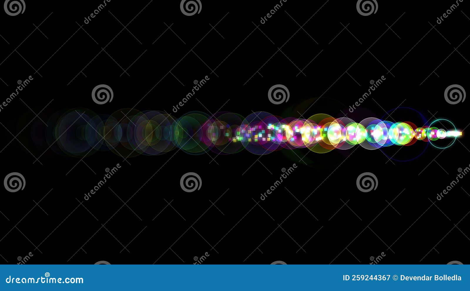 Colorful Particles Stream with Plain Black Background Stock Image ...