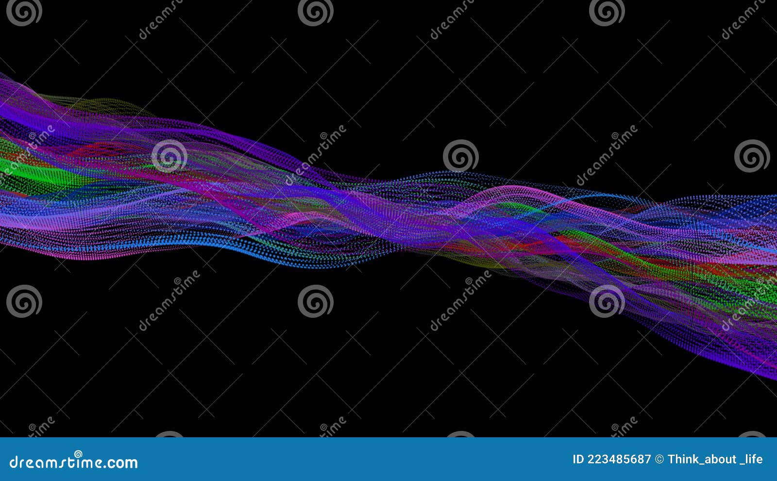 Colorful Particles Wave Background. Abstract Colorful Wave Background ...
