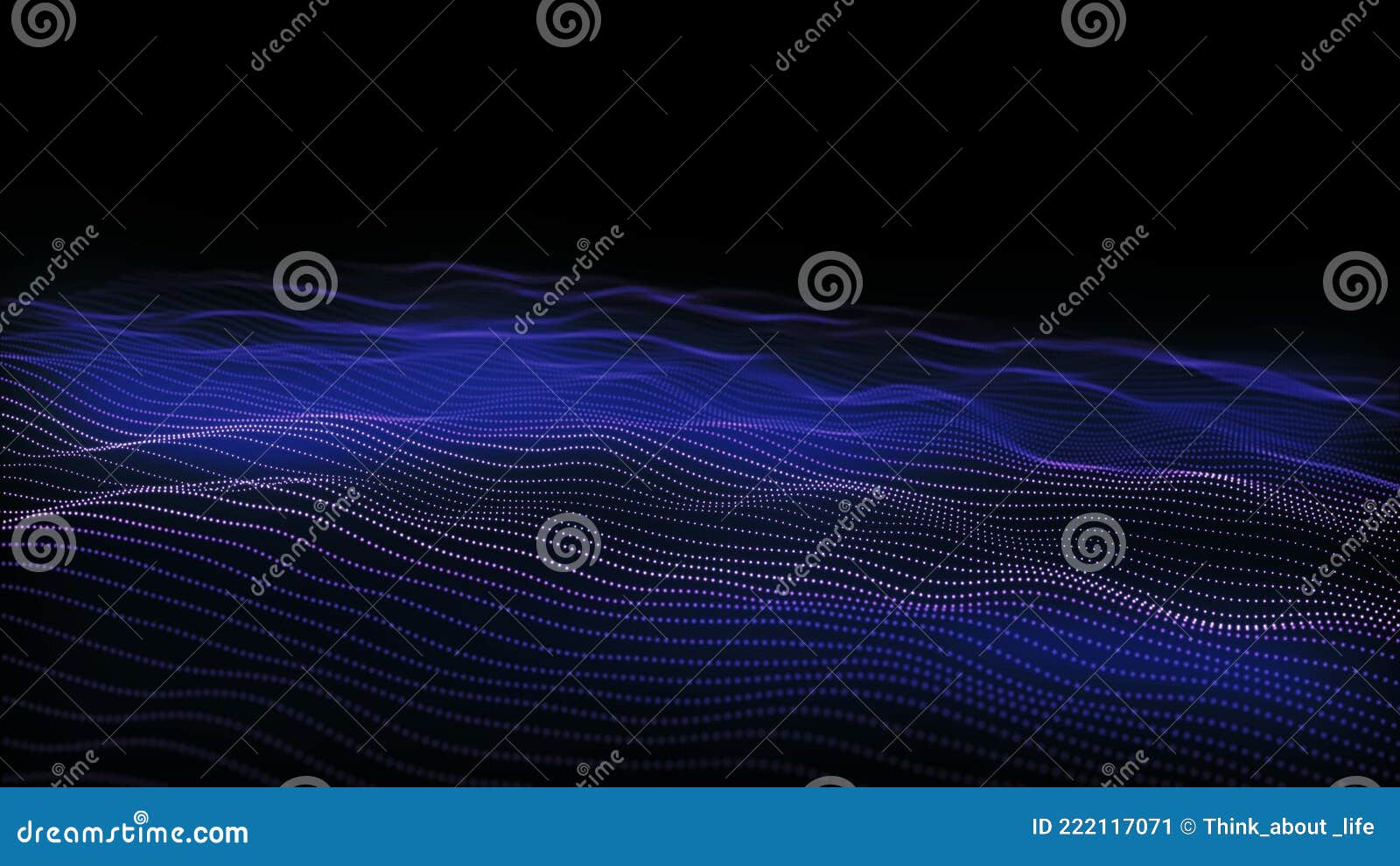 Colorful Particles Wave Motion Background. Techy Wave Particles ...