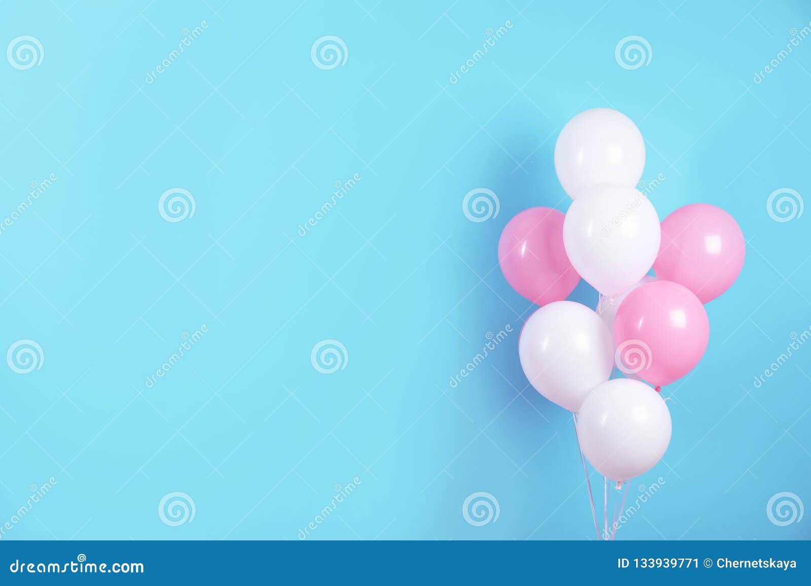 Colorful Party Balloons on Blue Background Stock Image - Image of ...