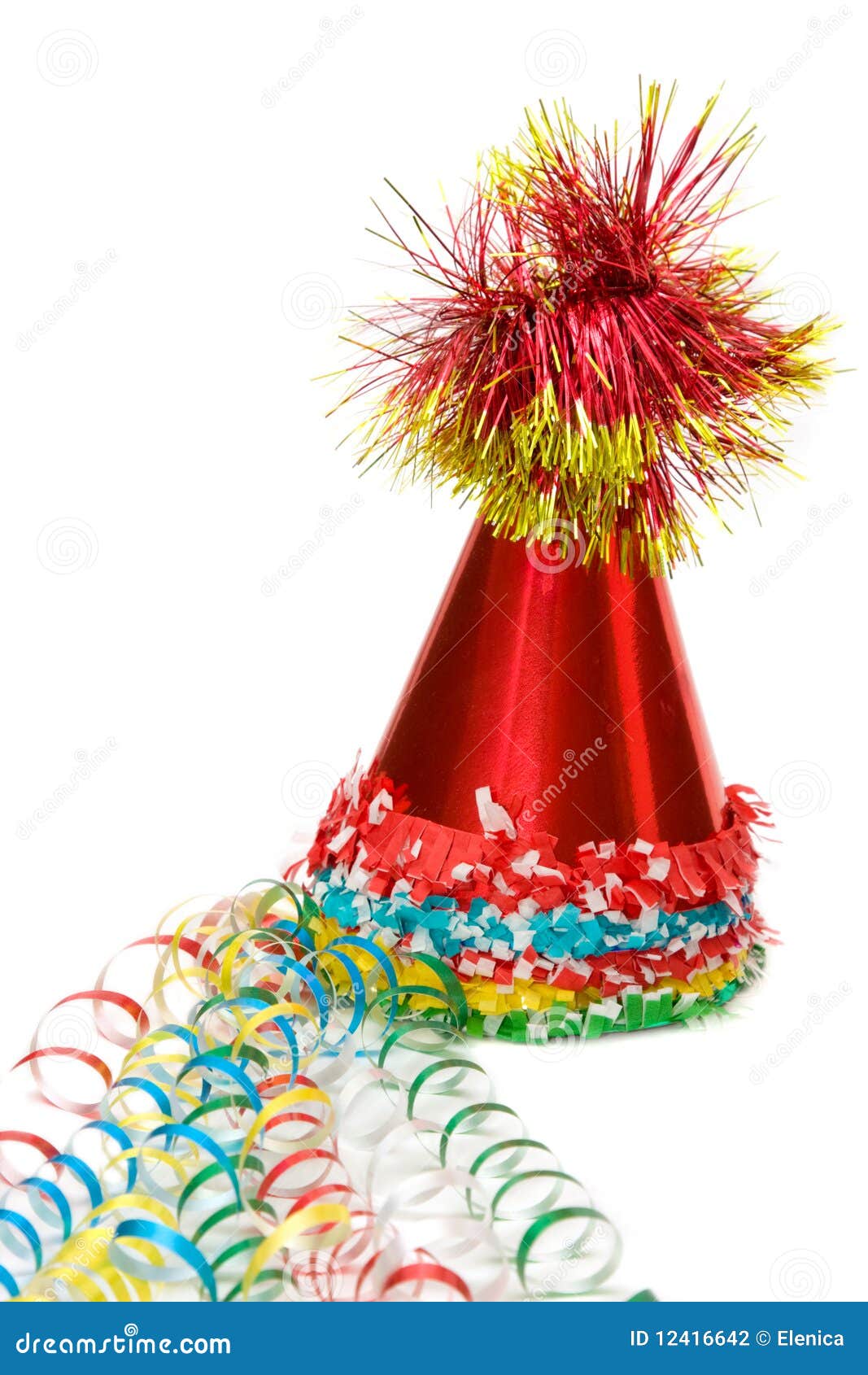 Colorful Party Caps with Colored Ribbons Stock Photo - Image of design ...