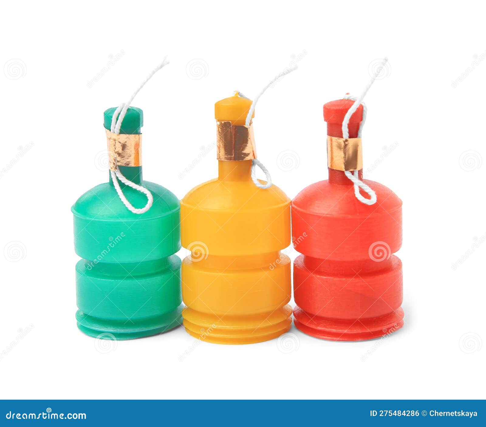 Colorful Party Crackers Isolated on White. Bright Decoration Stock ...