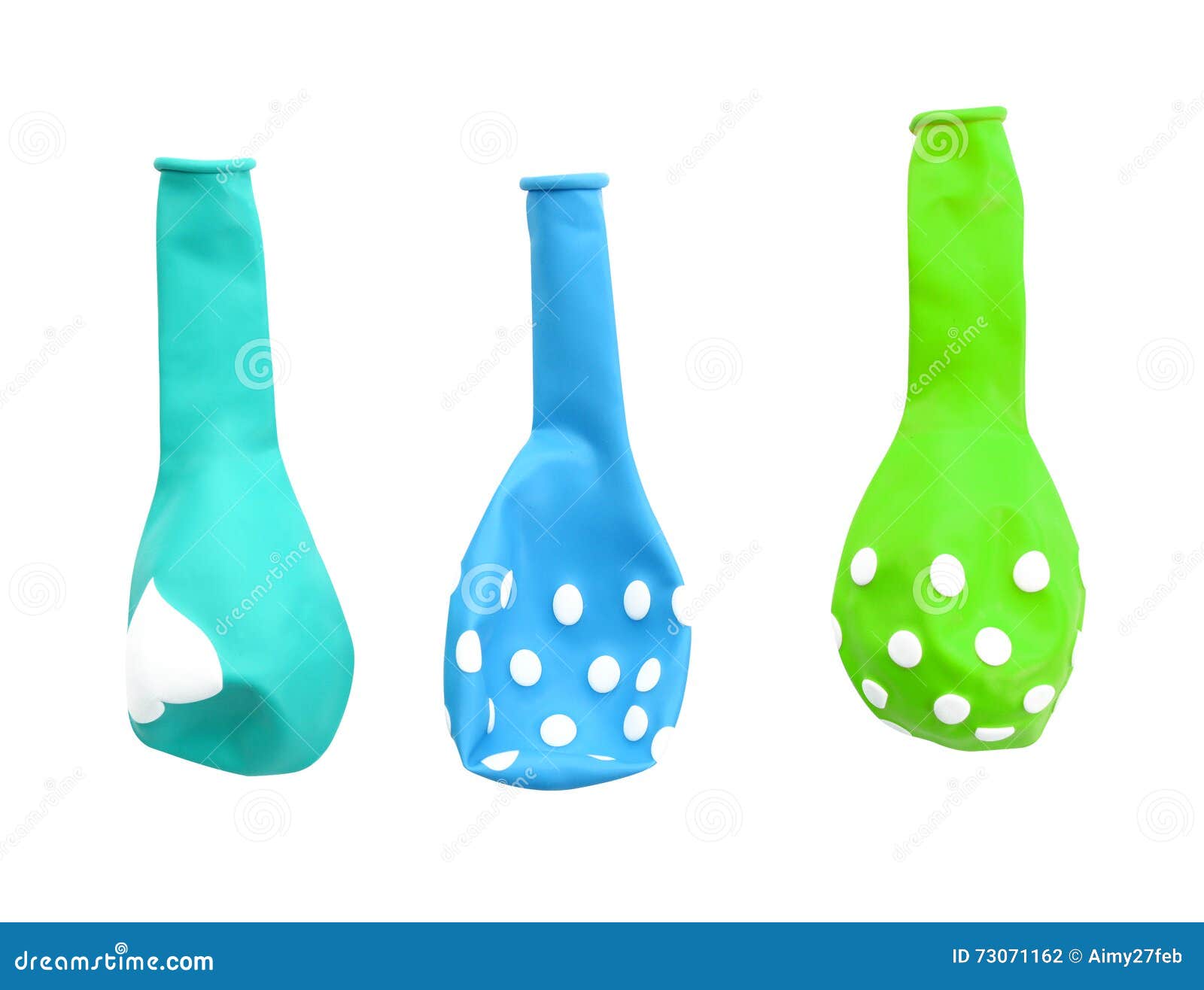 Colorful Party Empty Balloons, Isolate (clipping Path). Stock Photo ...