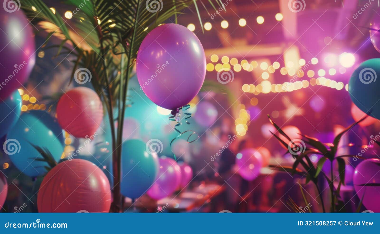 Colorful Party Environment Captured with Blank Area for Personalized ...