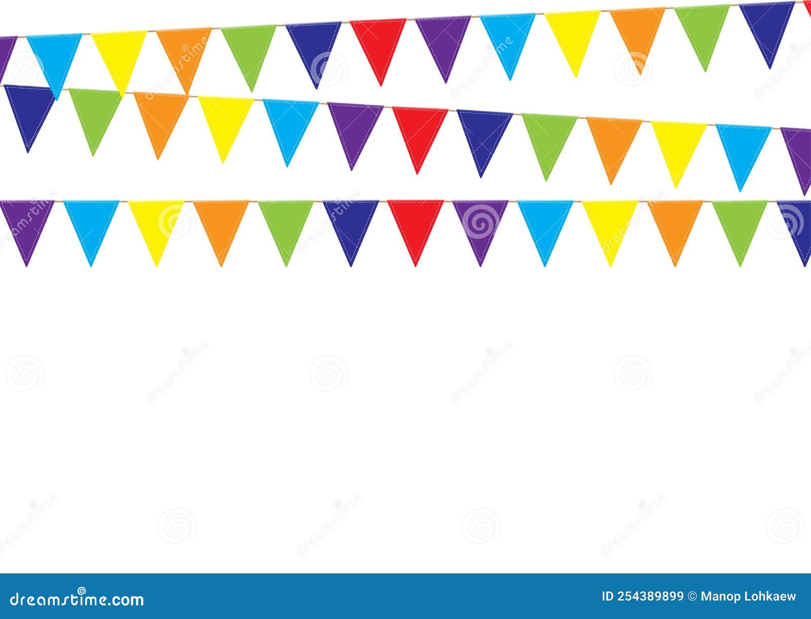 Colorful Party Flags Vector Illustration Stock Vector - Illustration of ...