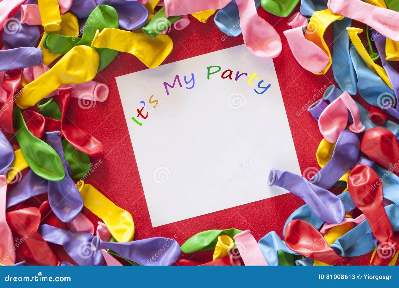 Colorful party invitation stock image. Image of anniversary - 81008613