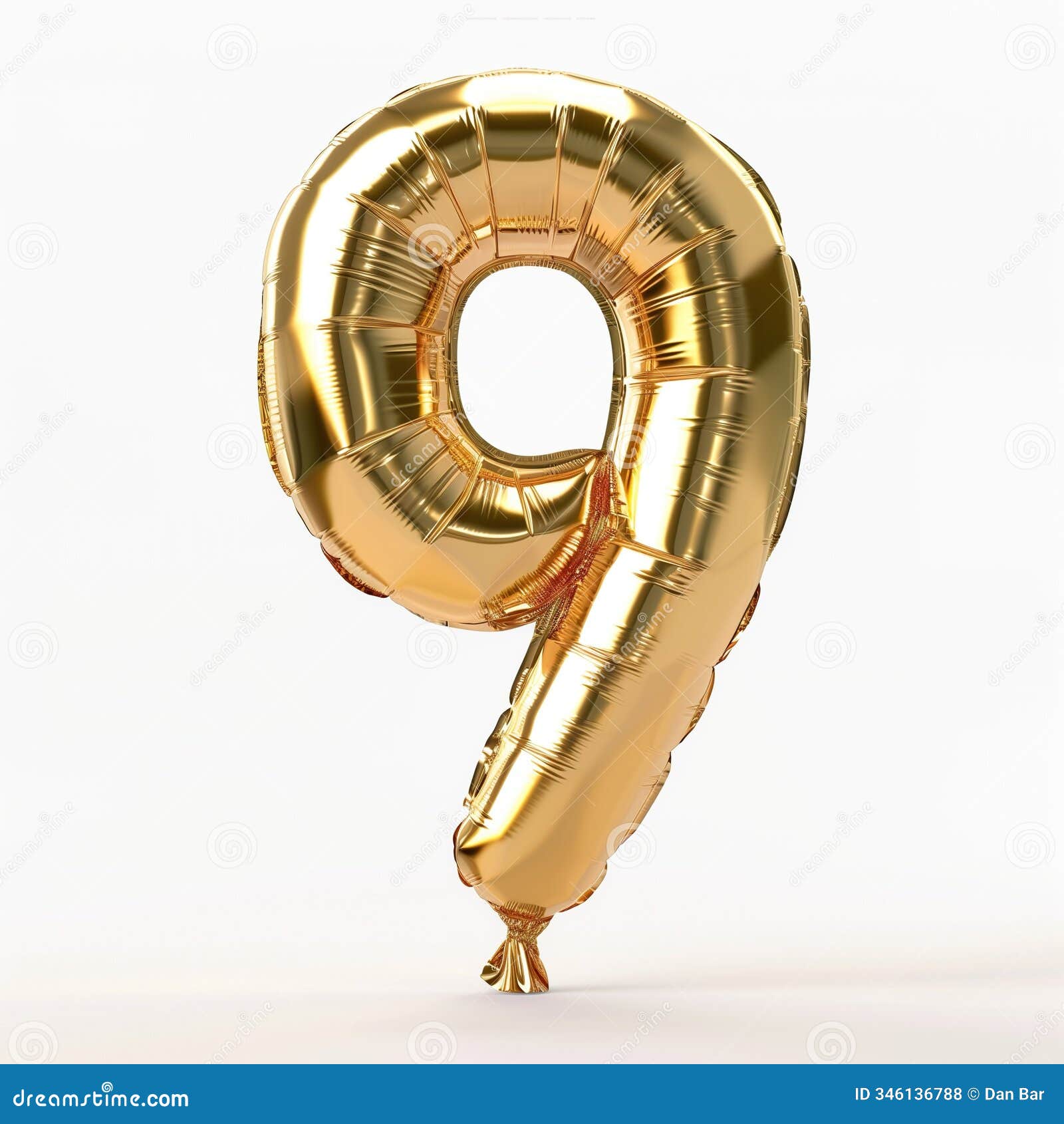 Colorful Party Number Balloon on a White Background, Generative AI ...