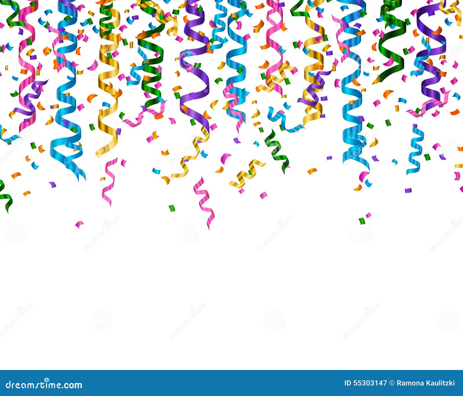 Colorful Party Streamers stock illustration. Illustration of group ...