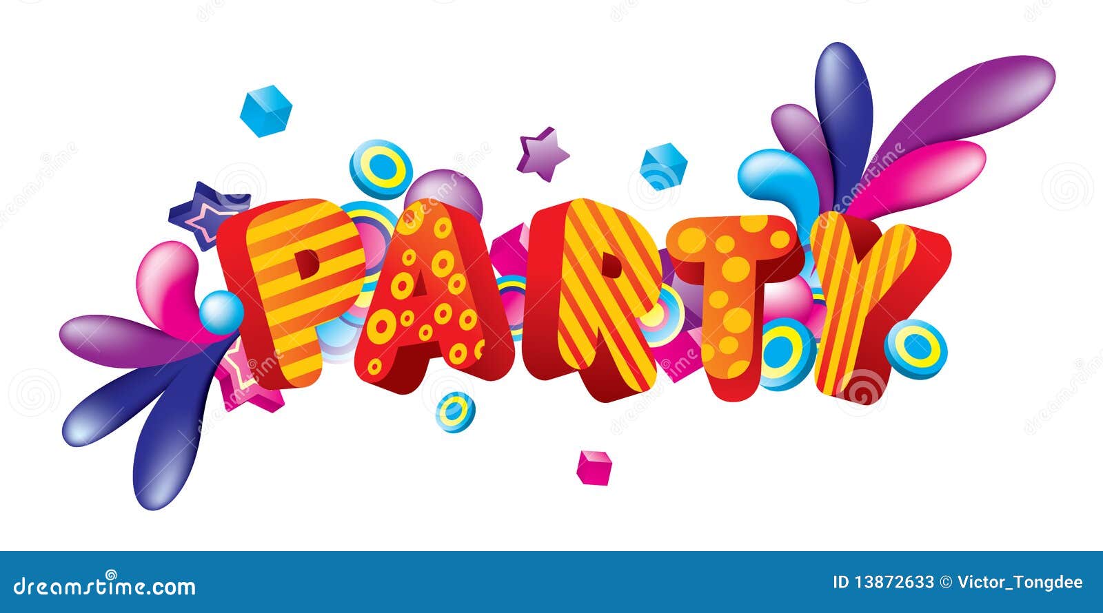 Colorful_Party_Title ilustración del vector. Ilustración de ...