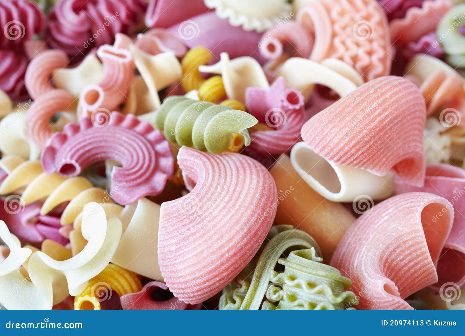 Colorful pasta stock image. Image of macaroni, colourful - 20974113