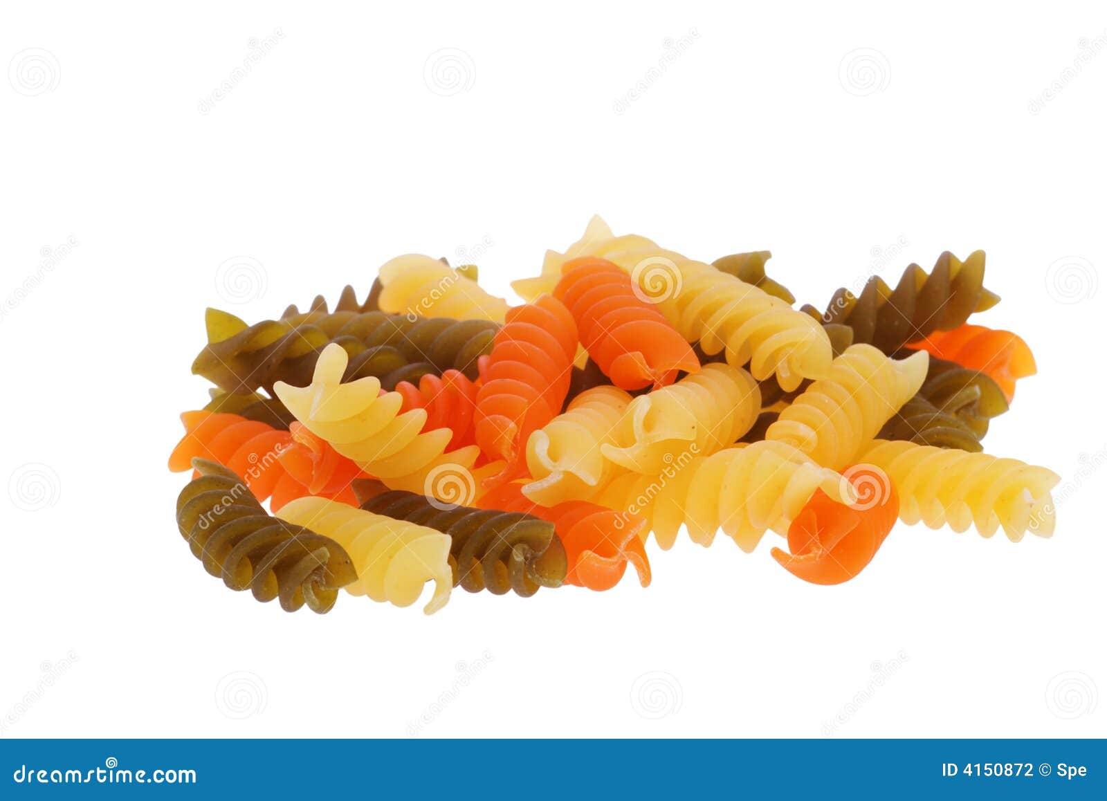 Colorful pasta stock photo. Image of backgrounds, fusilli - 4150872