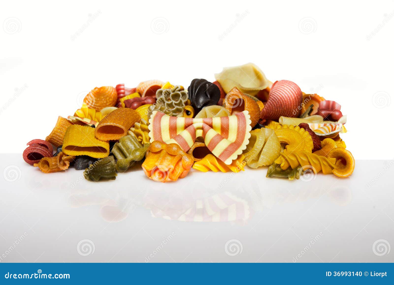Colorful pasta mix stock photo. Image of italy, beet - 36993140