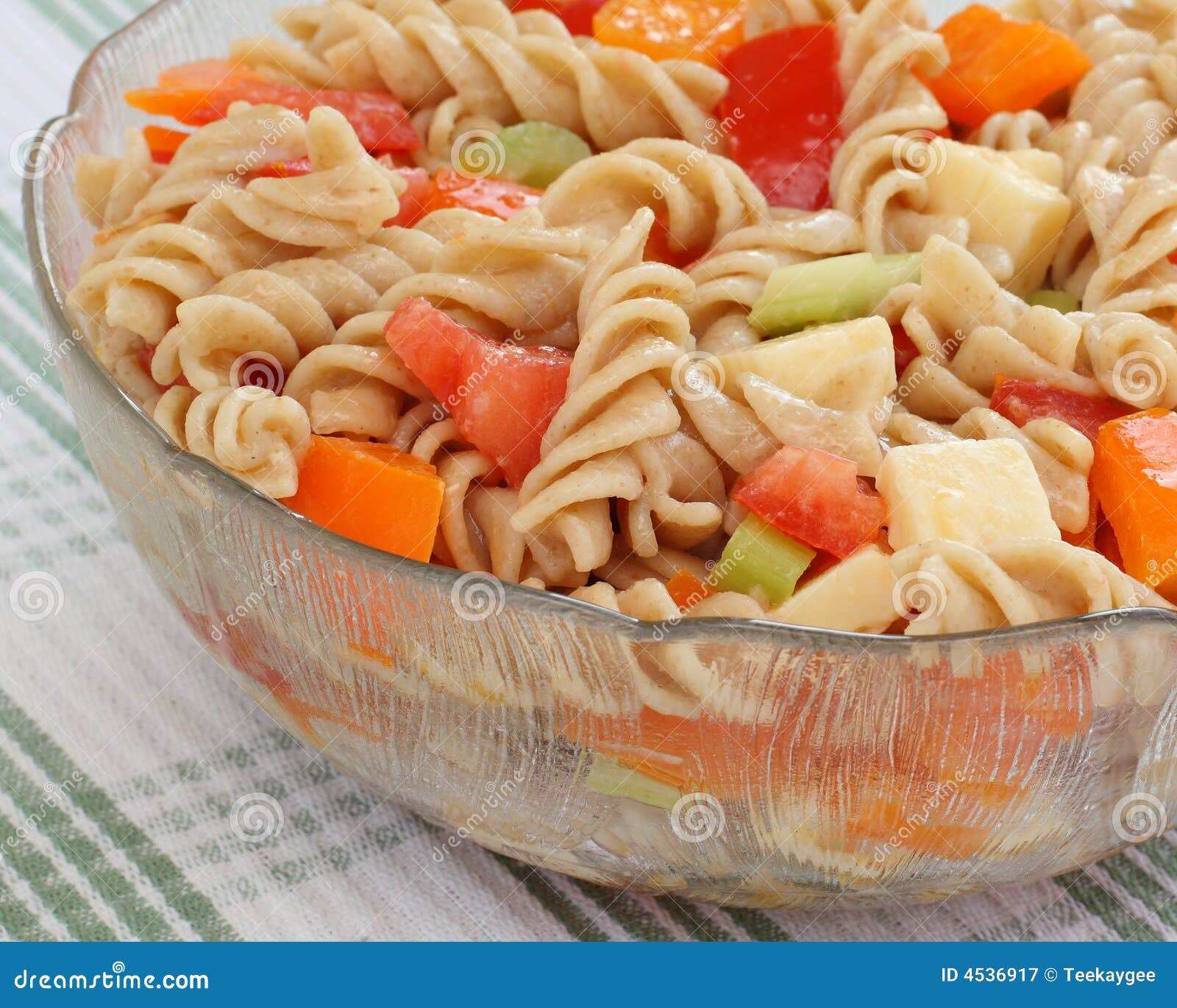 Colorful Pasta Salad stock image. Image of pasta, vegetables - 4536917
