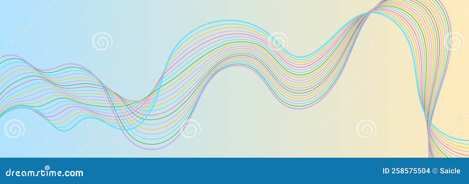 Colorful Pastel Abstract Soundwaves Concept Background Stock Vector ...