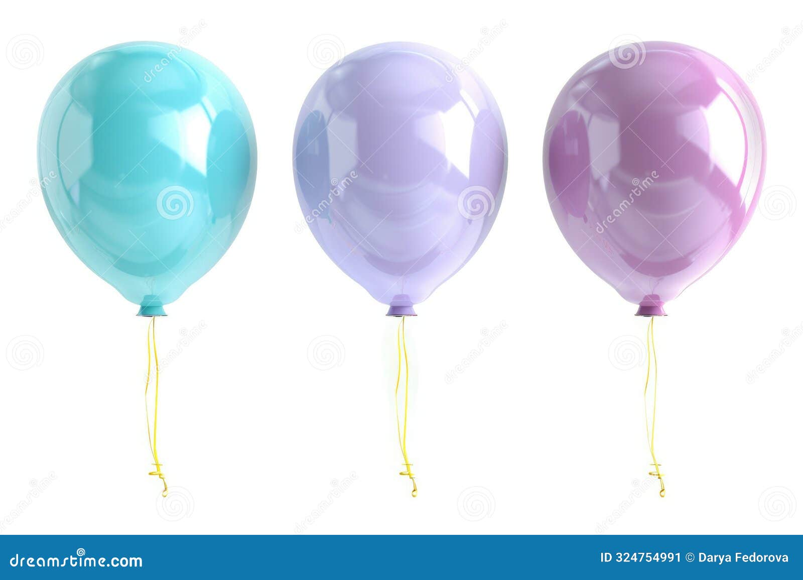 Colorful Pastel Balloons Cluster Against White Background Stock Image ...