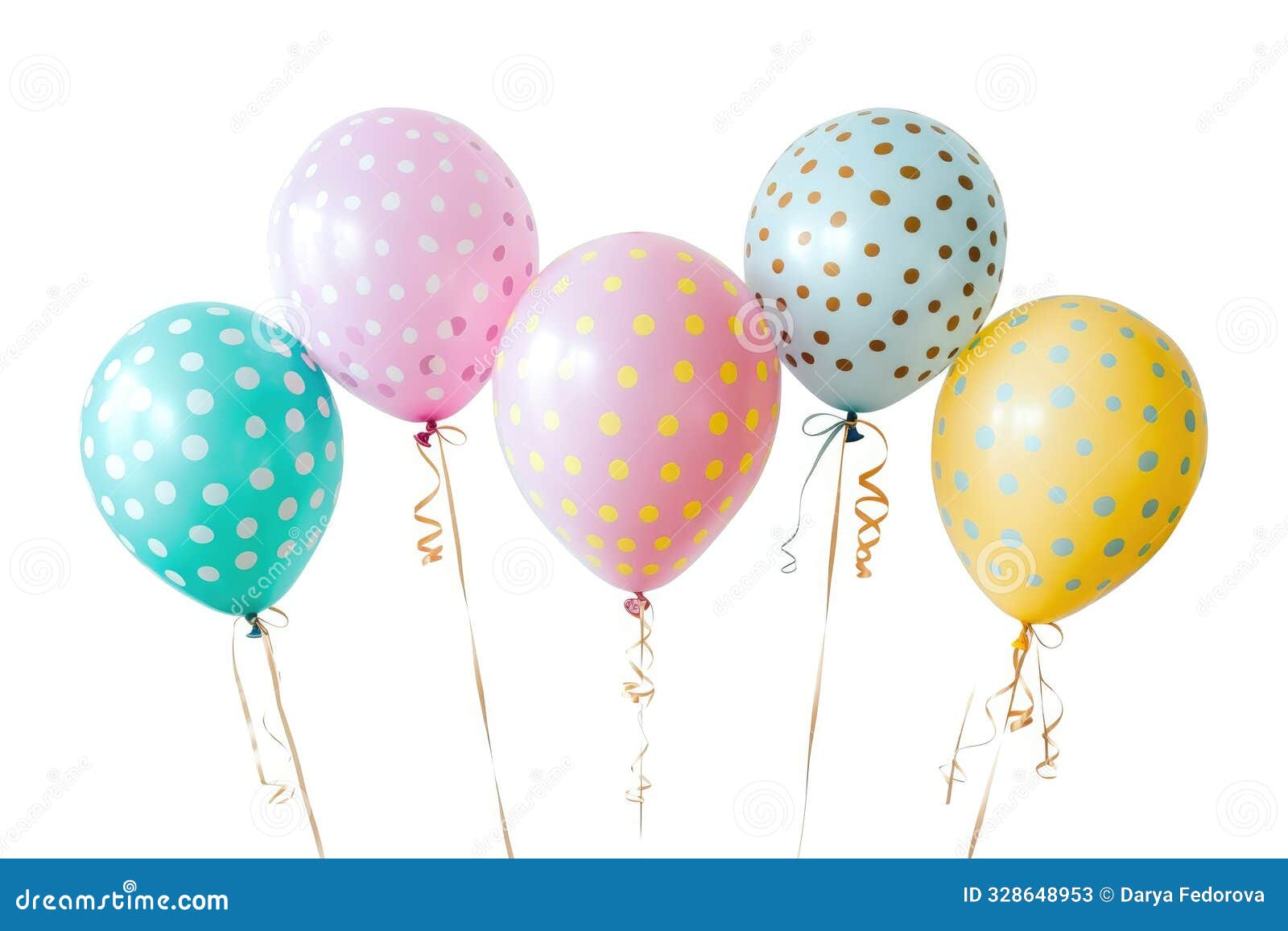 Colorful Pastel Balloons Cluster Against White Background Stock Image ...