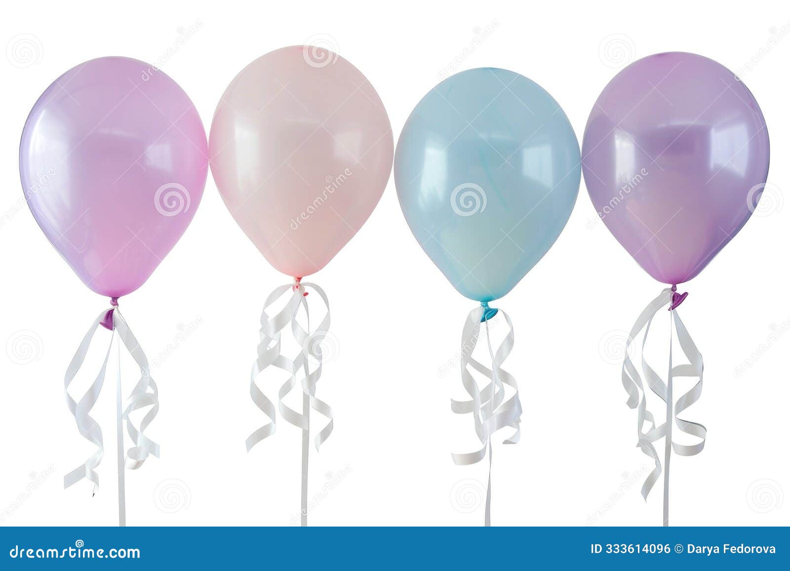 Colorful Pastel Balloons Cluster Against White Background Stock Photo ...