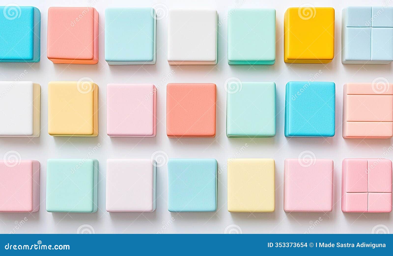 Colorful Pastel Blocks Pattern on White Background for Abstract Design ...