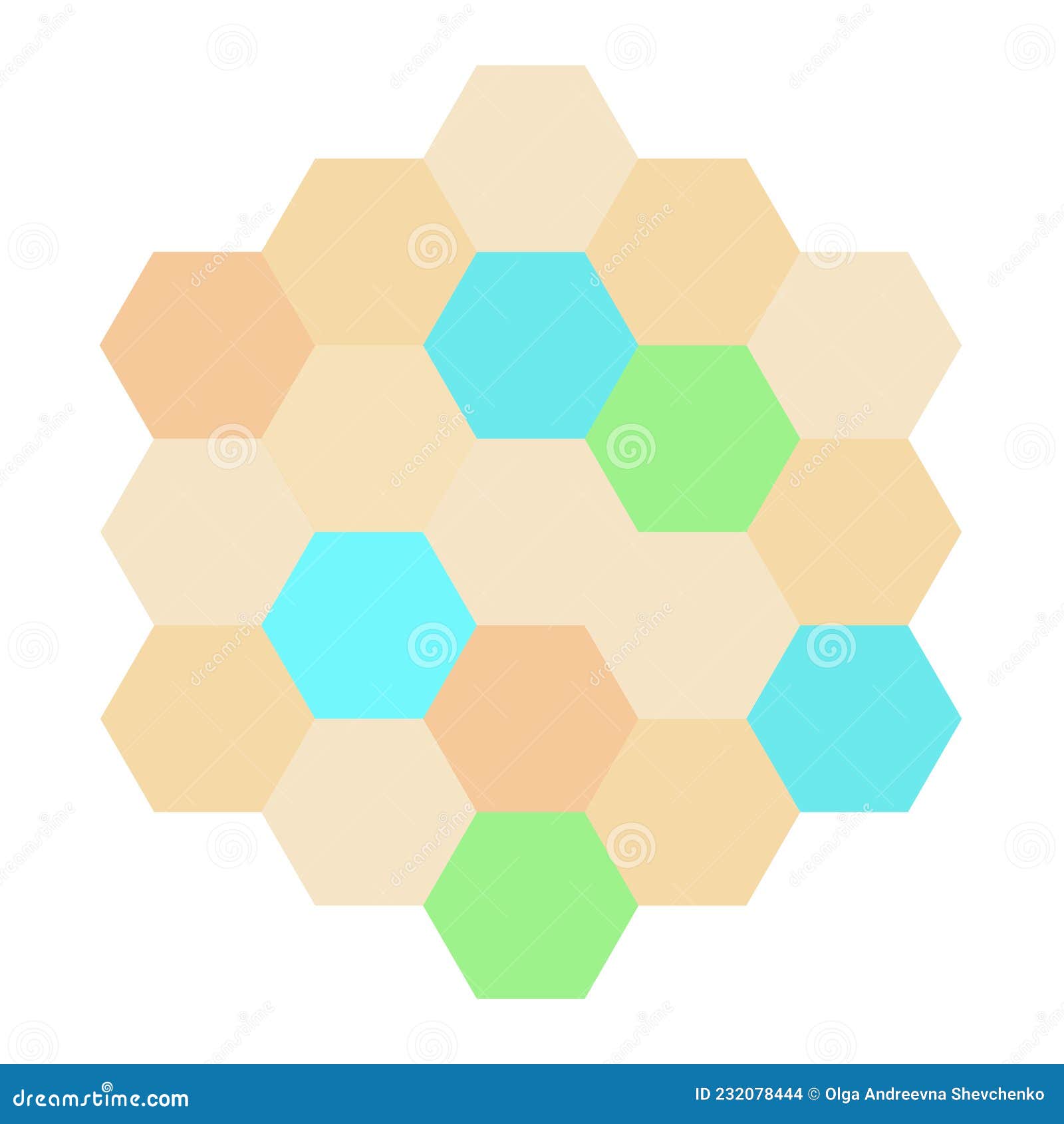 Colorful Pastel Hexagon Grid Background Vector Pattern Stock Vector ...