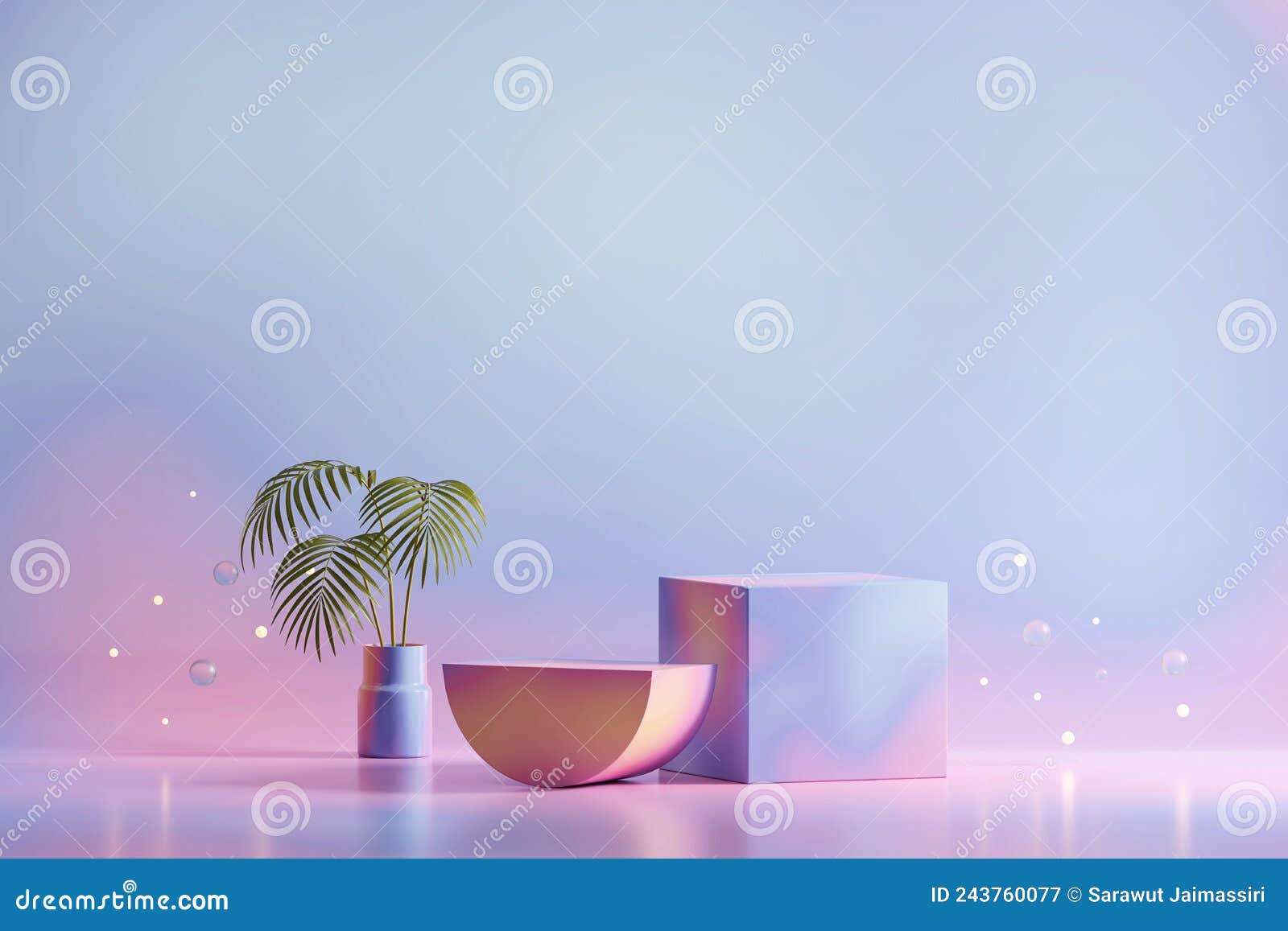 Colorful Pastel Object Podium Platform Product Display and Showcase 3d ...