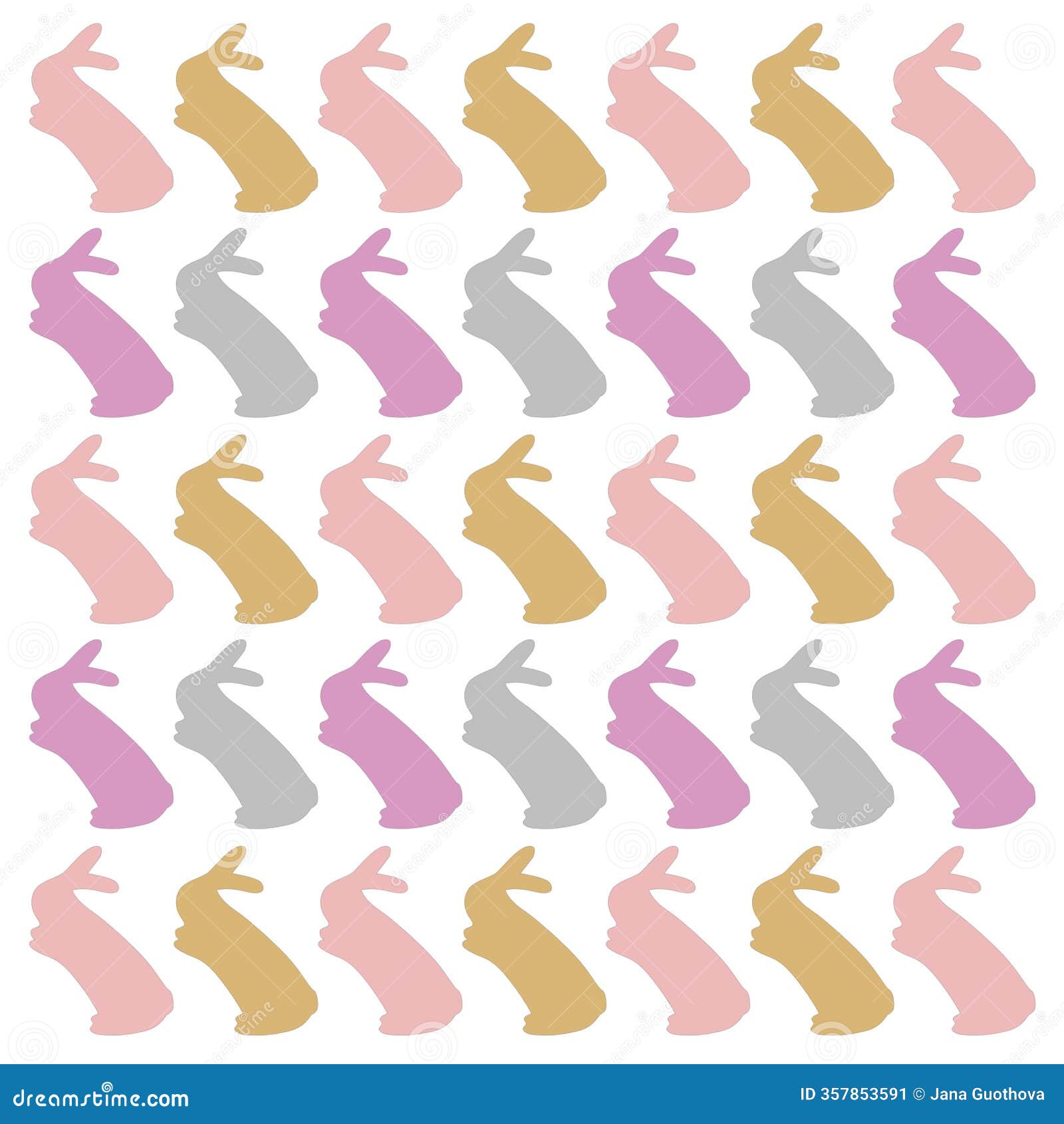 Colorful Pastel Spring Bunnies Design Pattern Stock Vector ...