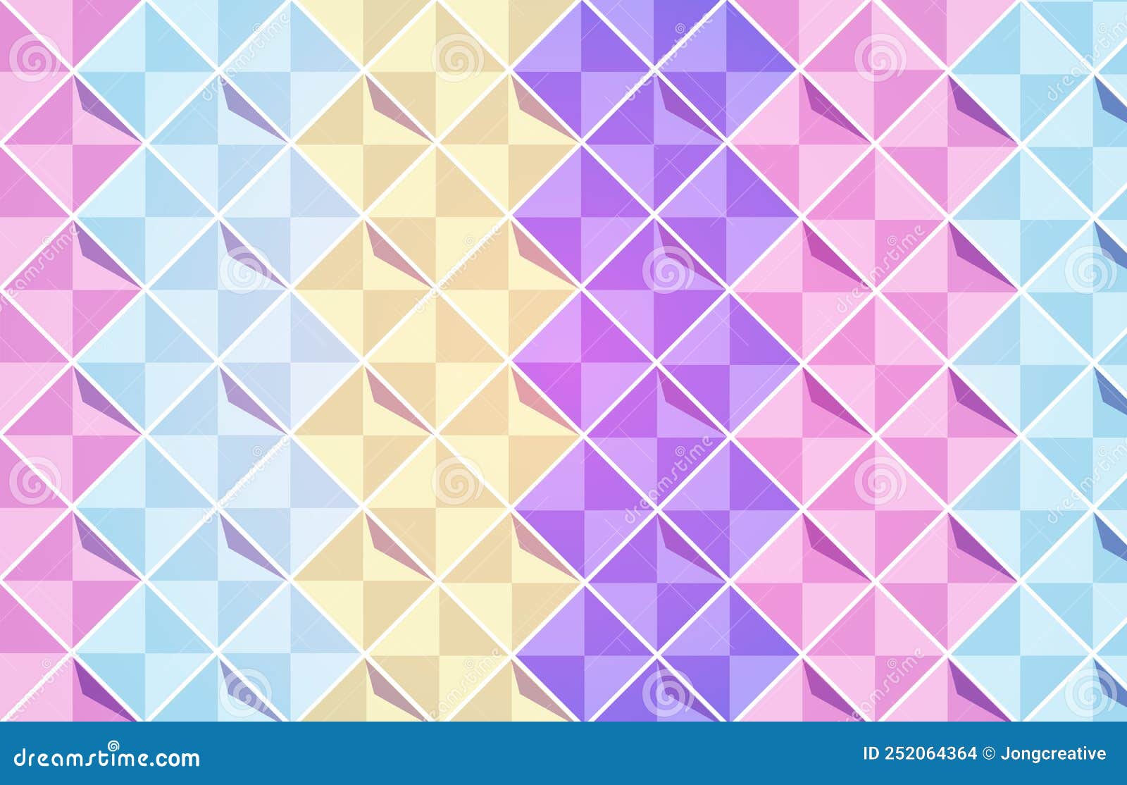 Colorful Pastel Square Geometric Abstract Flat Background Stock Vector ...