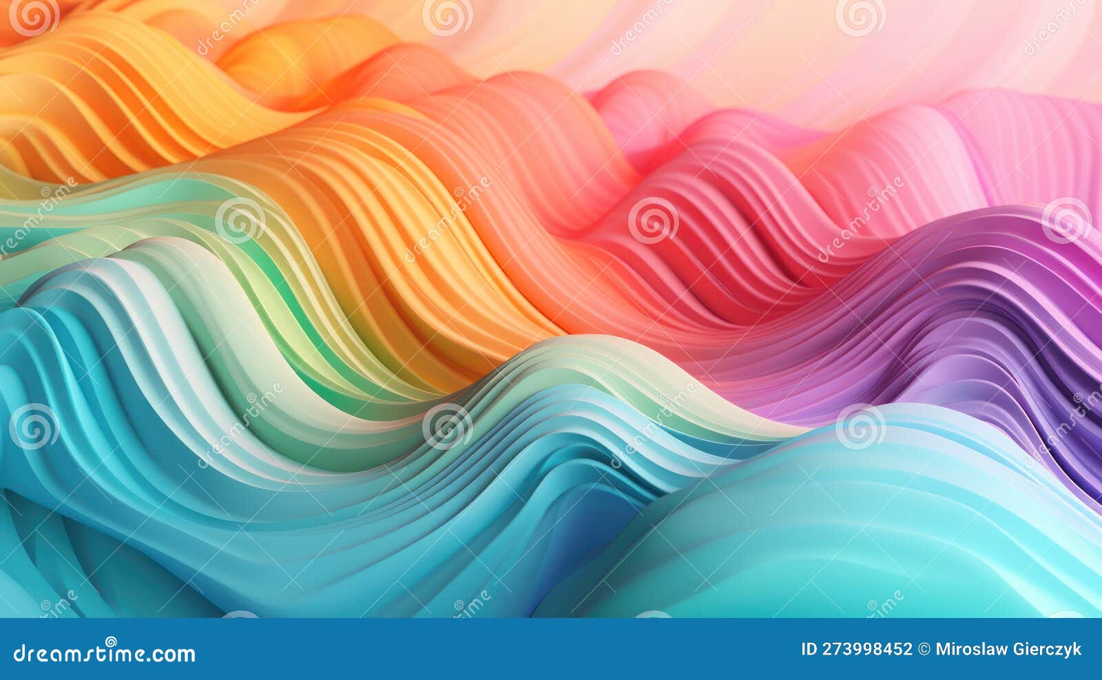 Colorful Pastel Wave Background Stock Illustration - Illustration of ...