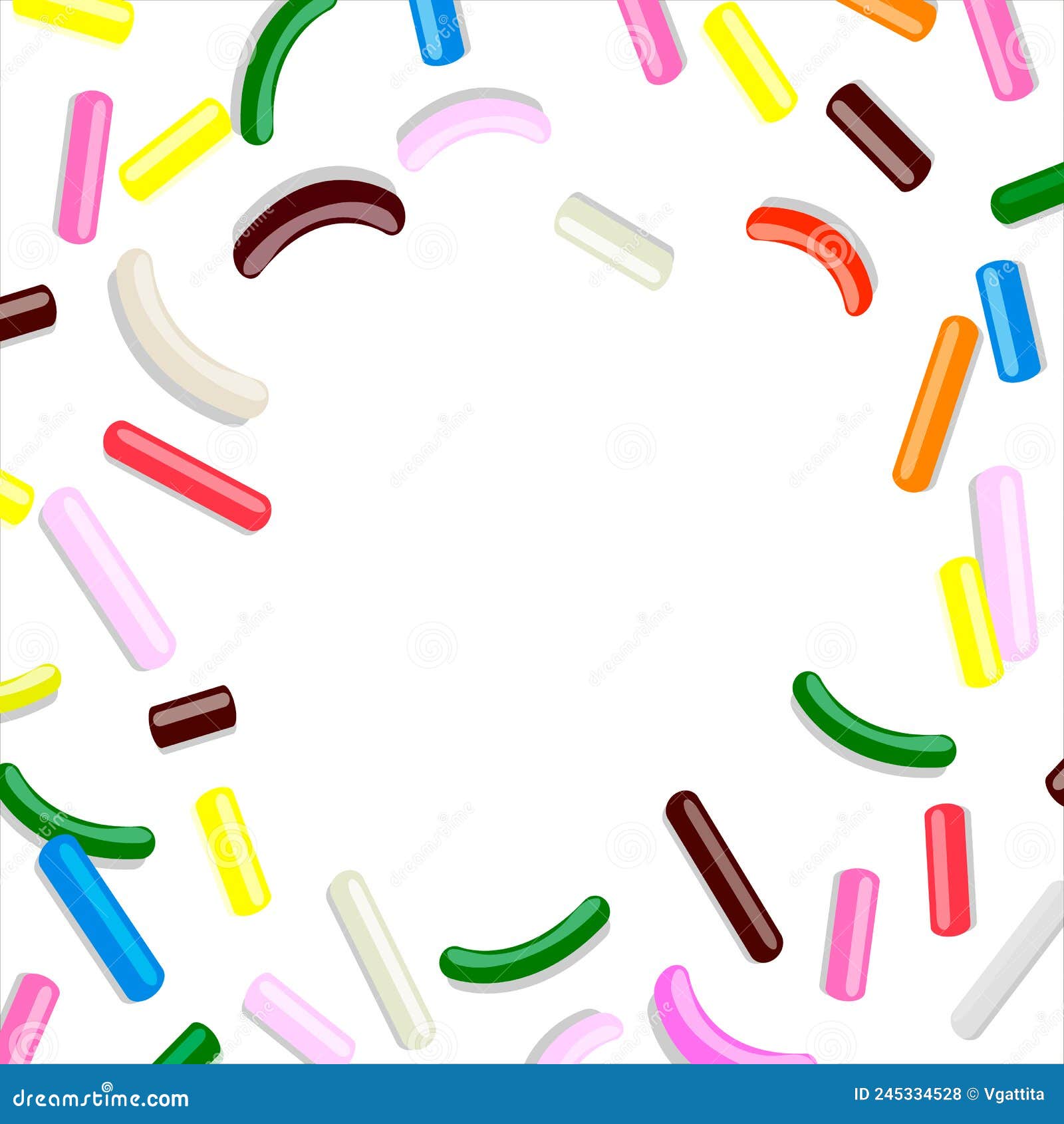 Colorful Pastries Topping Illustration Frame Stock Vector ...