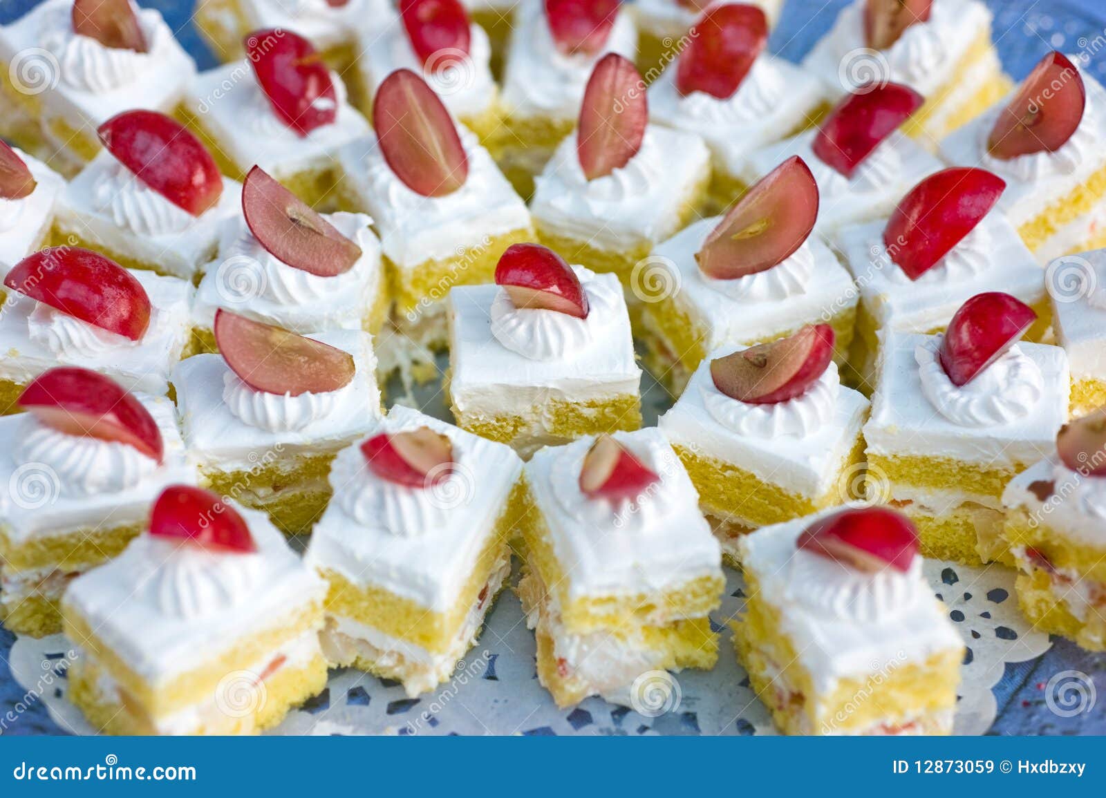 Colorful pastry display stock image. Image of mousse - 12873059