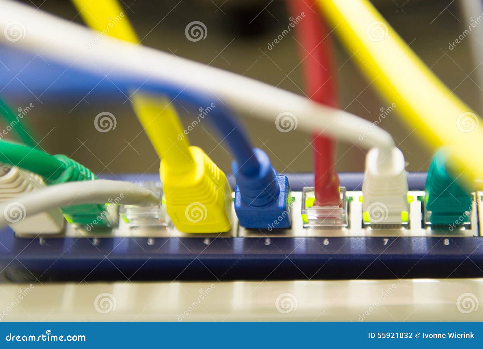 Colorful patch cables stock photo. Image of communication - 55921032