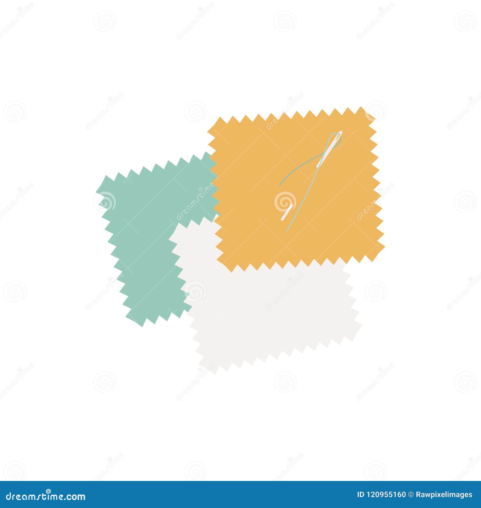 Colorful Patches of Fabric Icon Illustration Stock Vector ...