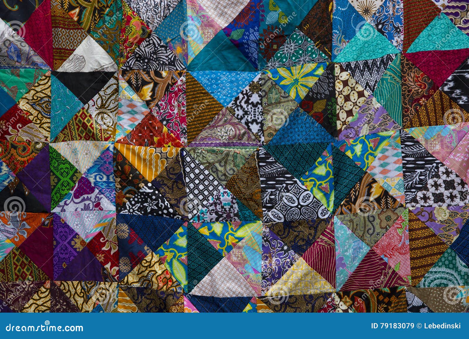 Colorful patchwork quilt stock image. Image of patch - 79183079
