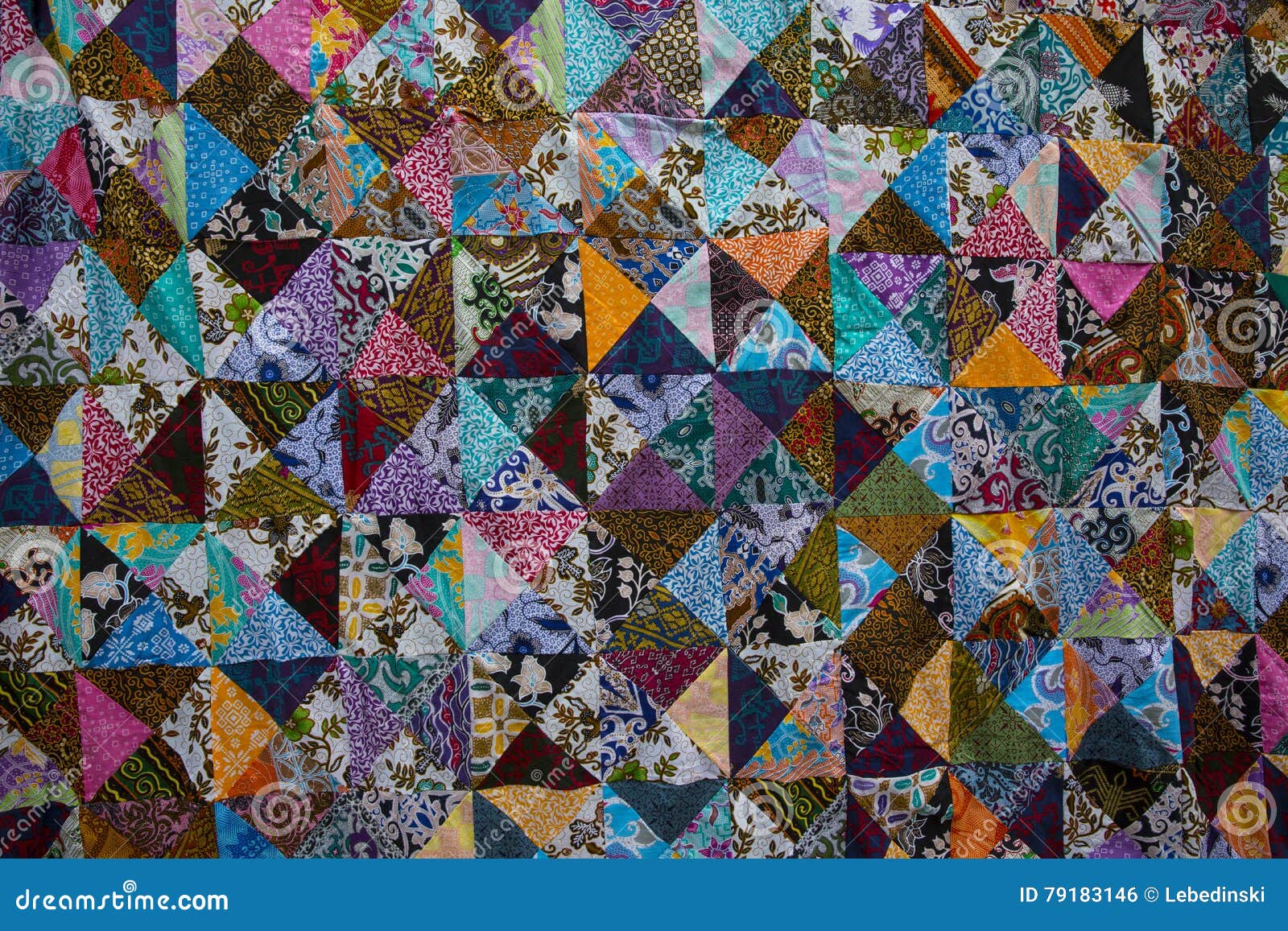 Colorful patchwork quilt stock photo. Image of sewing - 79183146