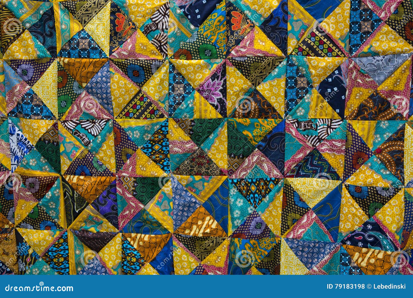 Colorful patchwork quilt stock photo. Image of squares - 79183198