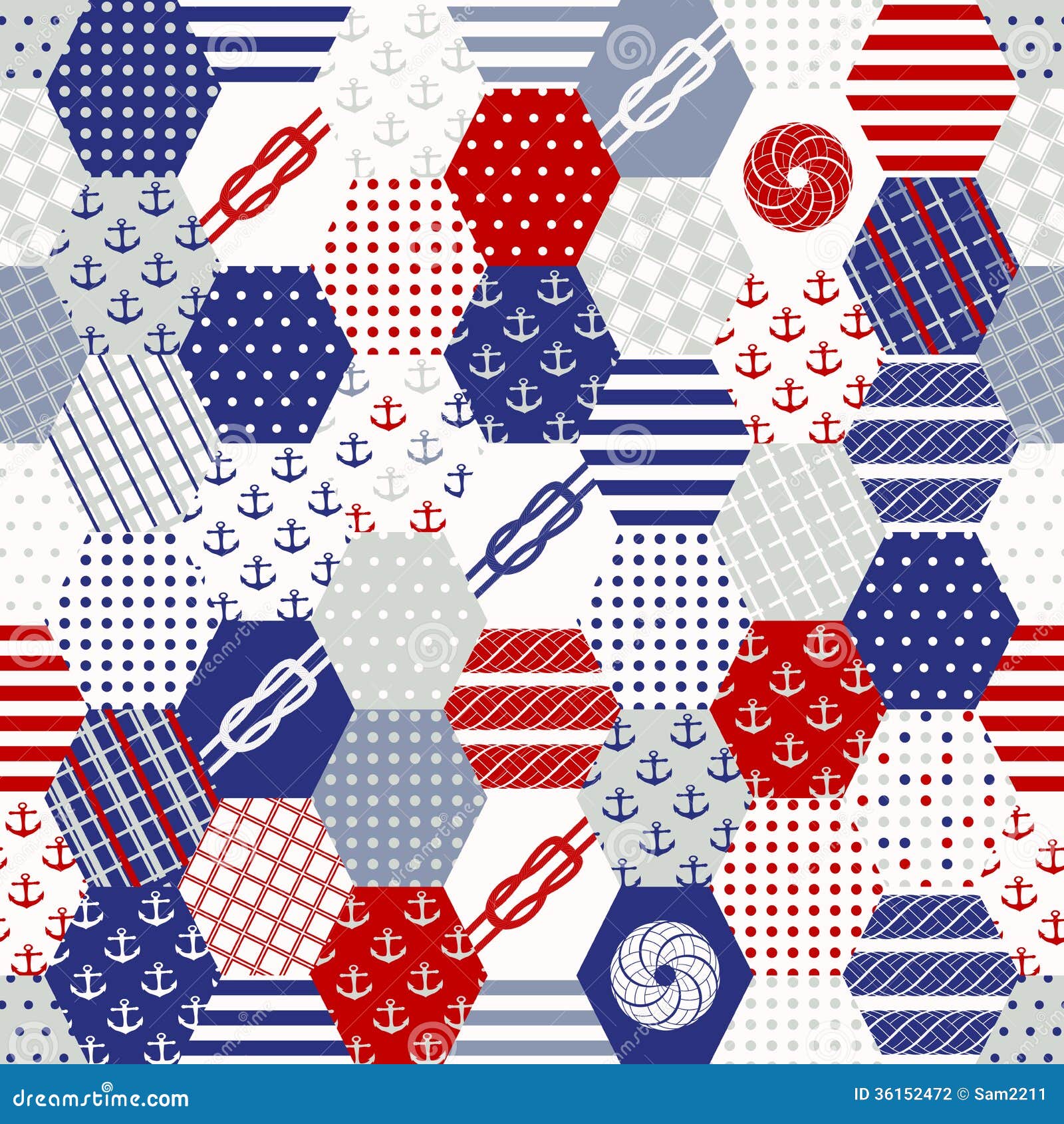 Colorful Patchwork Seamless Patterns . Stock Vector - Illustration of ...