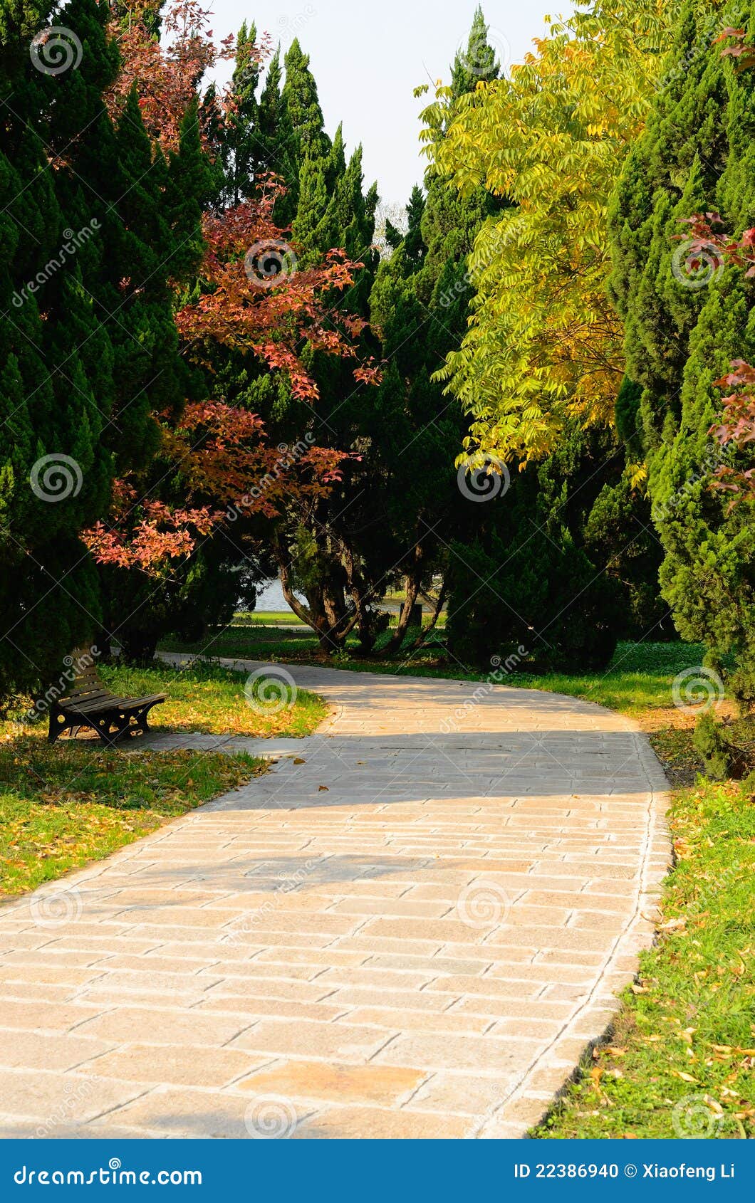 Colorful Path stock photo. Image of china, lawns, seasons - 22386940
