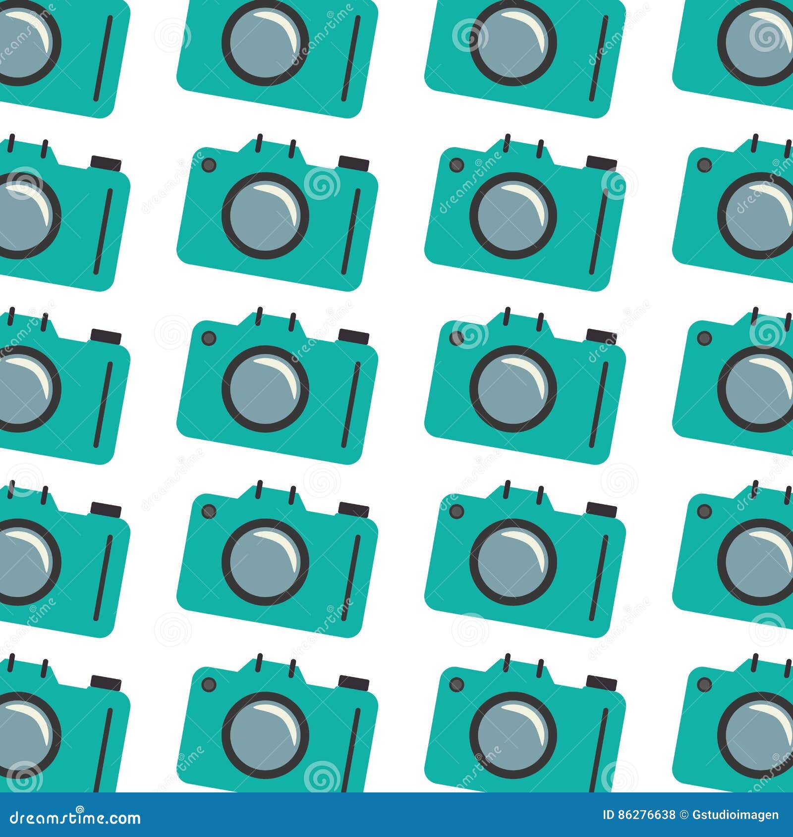 Colorful Pattern with Analog Camera Stock Vector - Illustration of ...