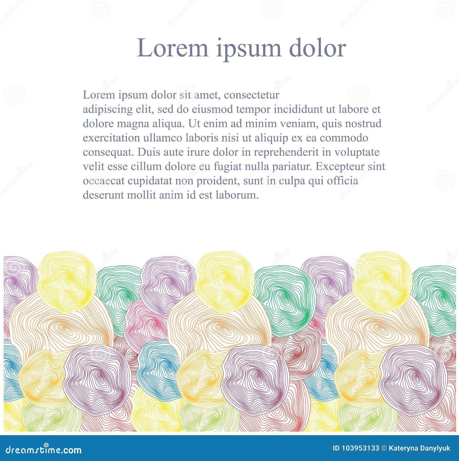 Colorful Pattern Background Lorem Ipsum Thin Line, Circles Stock Vector ...