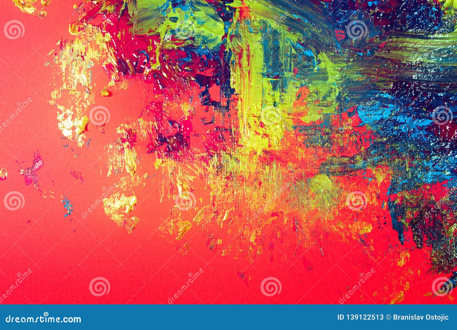 Colorful Pattern Background Made on Paper with Tempera Studio Shot ...