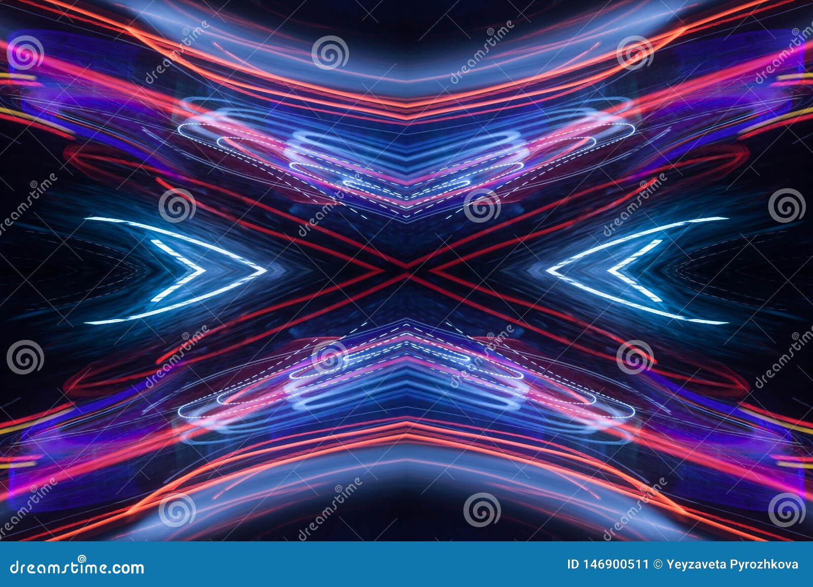 Neon abstract pattern stock illustration. Illustration of fractal ...