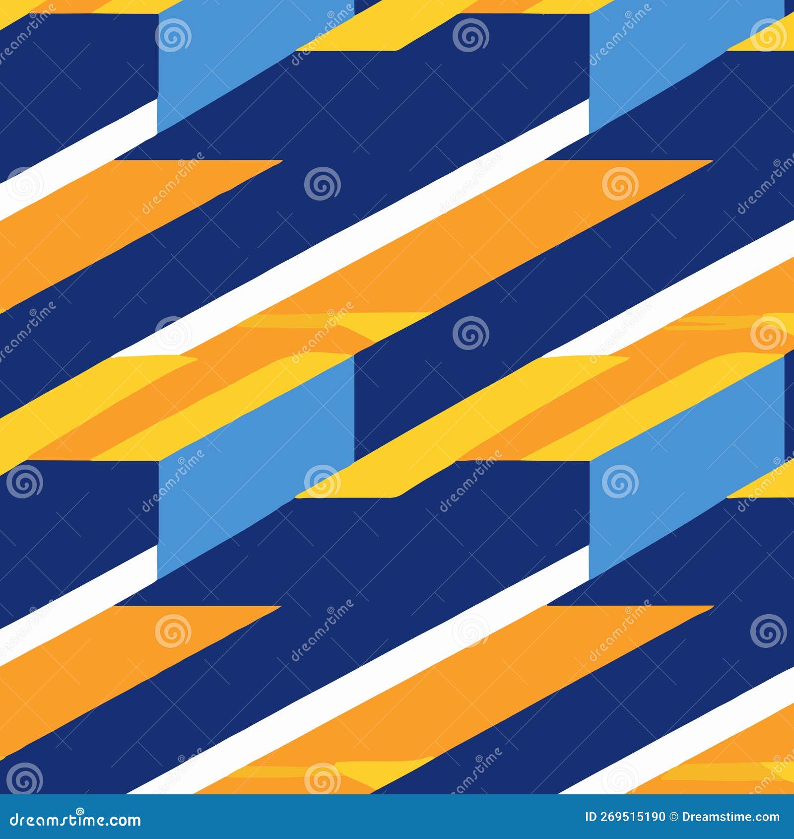 Colorful Pattern with Blue and Yellow Diagonal Lines Stock Vector ...