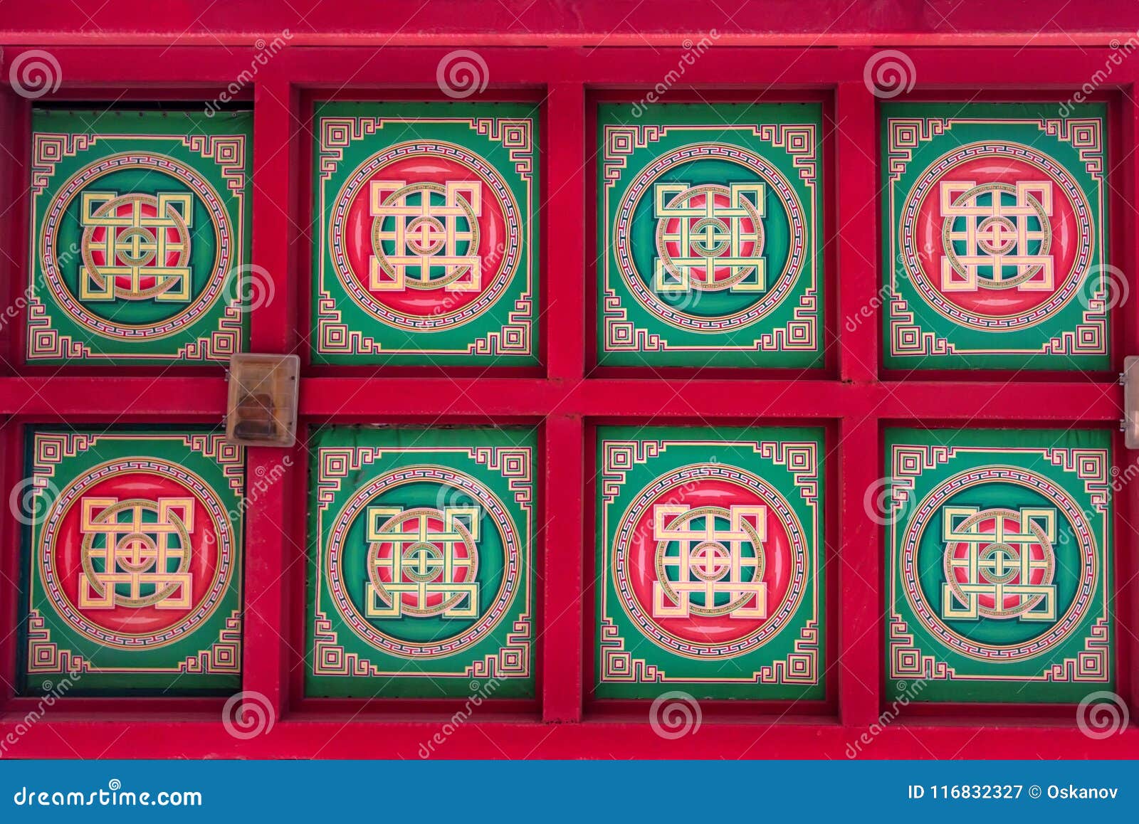 Colorful Pattern on Ceiling of Buddhist Temple Stock Image - Image of ...