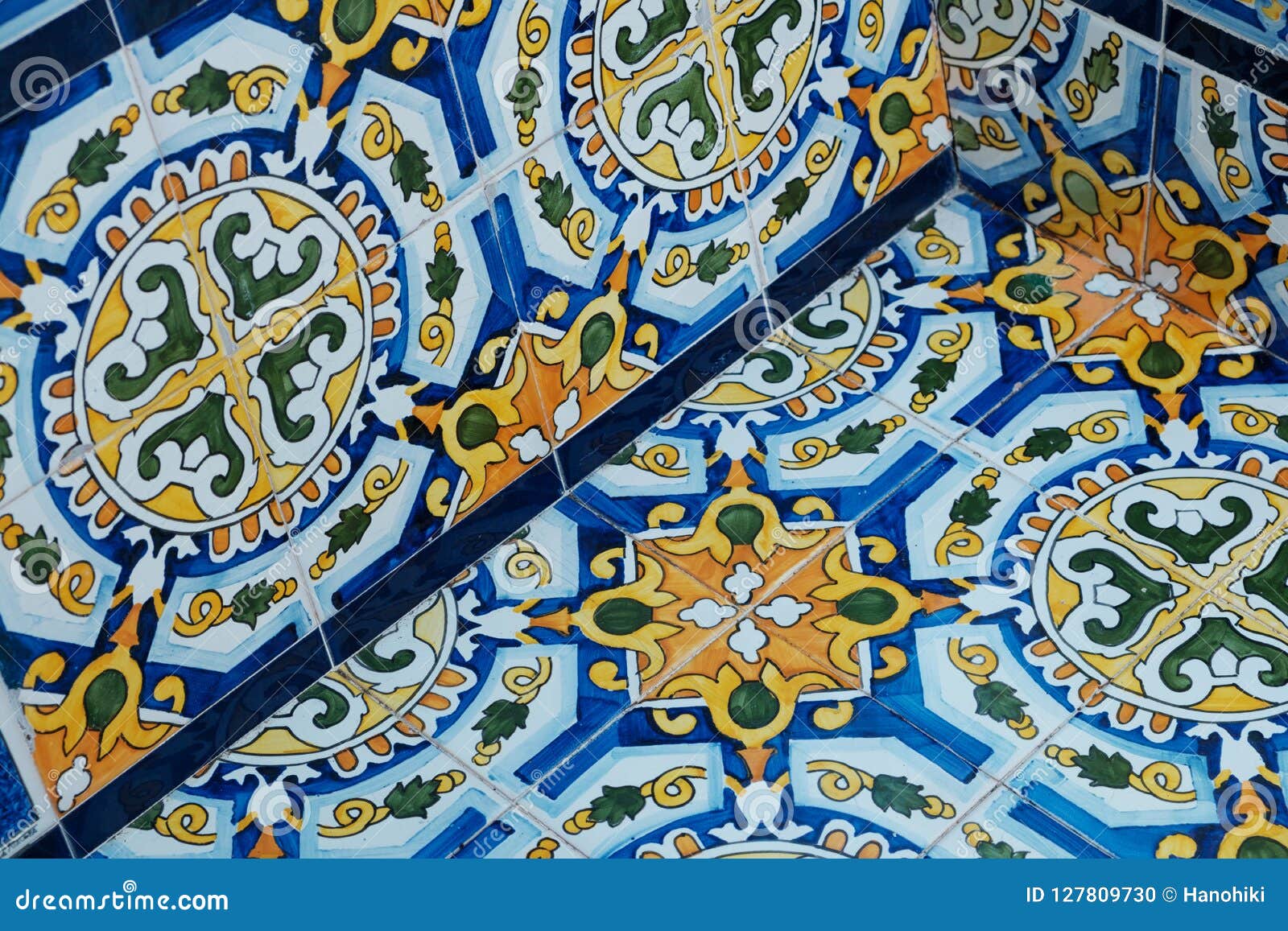 Colorful Pattern Ceramic Tiles , Beautiful Design Detail Stock Photo ...