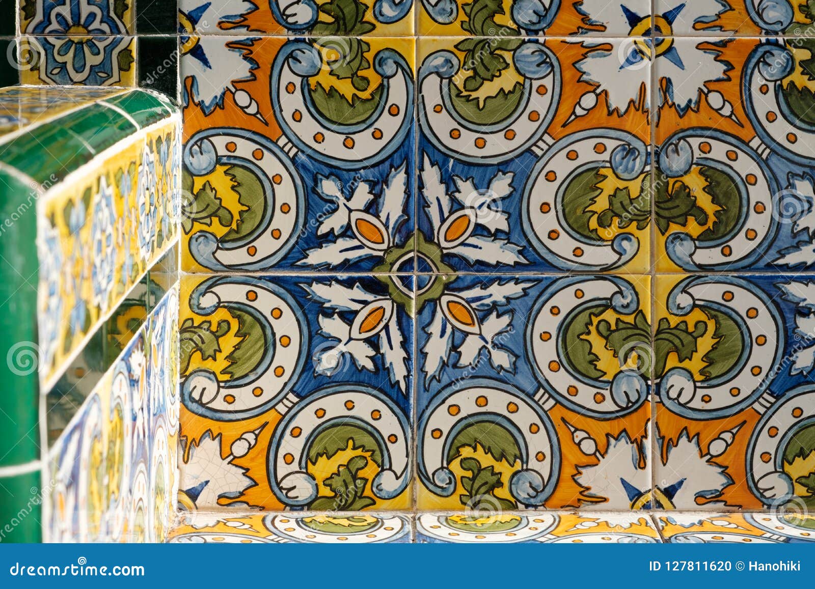 Colorful Pattern Ceramic Tiles , Beautiful Design Detail Stock Photo ...