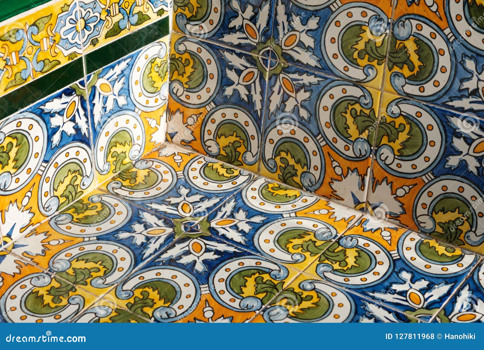 Colorful Pattern Ceramic Tiles , Beautiful Design Detail Stock Photo ...